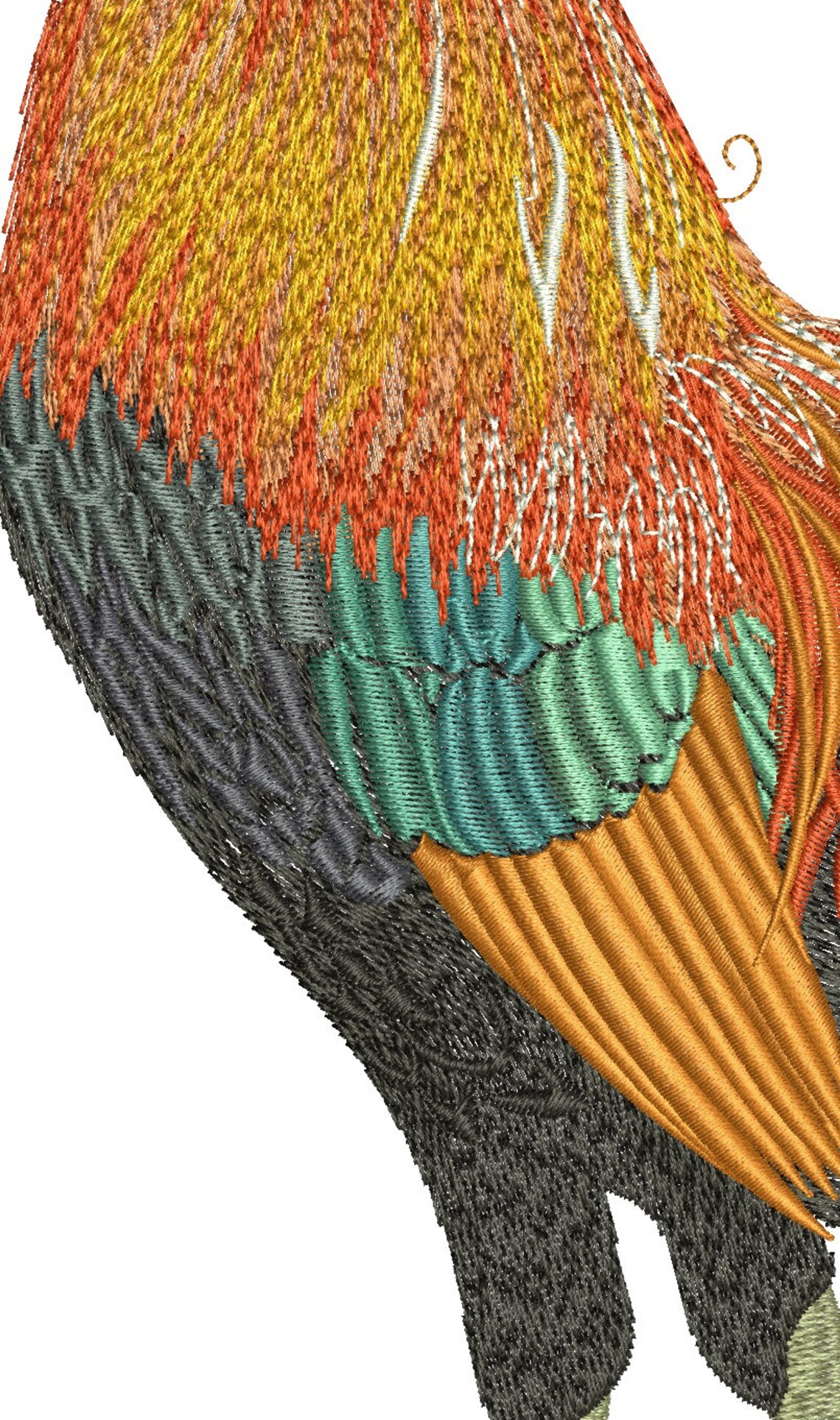 Rooster Machine Embroidery Design - Etsy