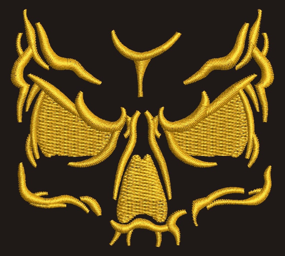 Skull Machine Embroidery Design - Etsy