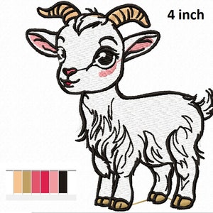 Baby Goat Machine Embroidery Design Tested - Etsy