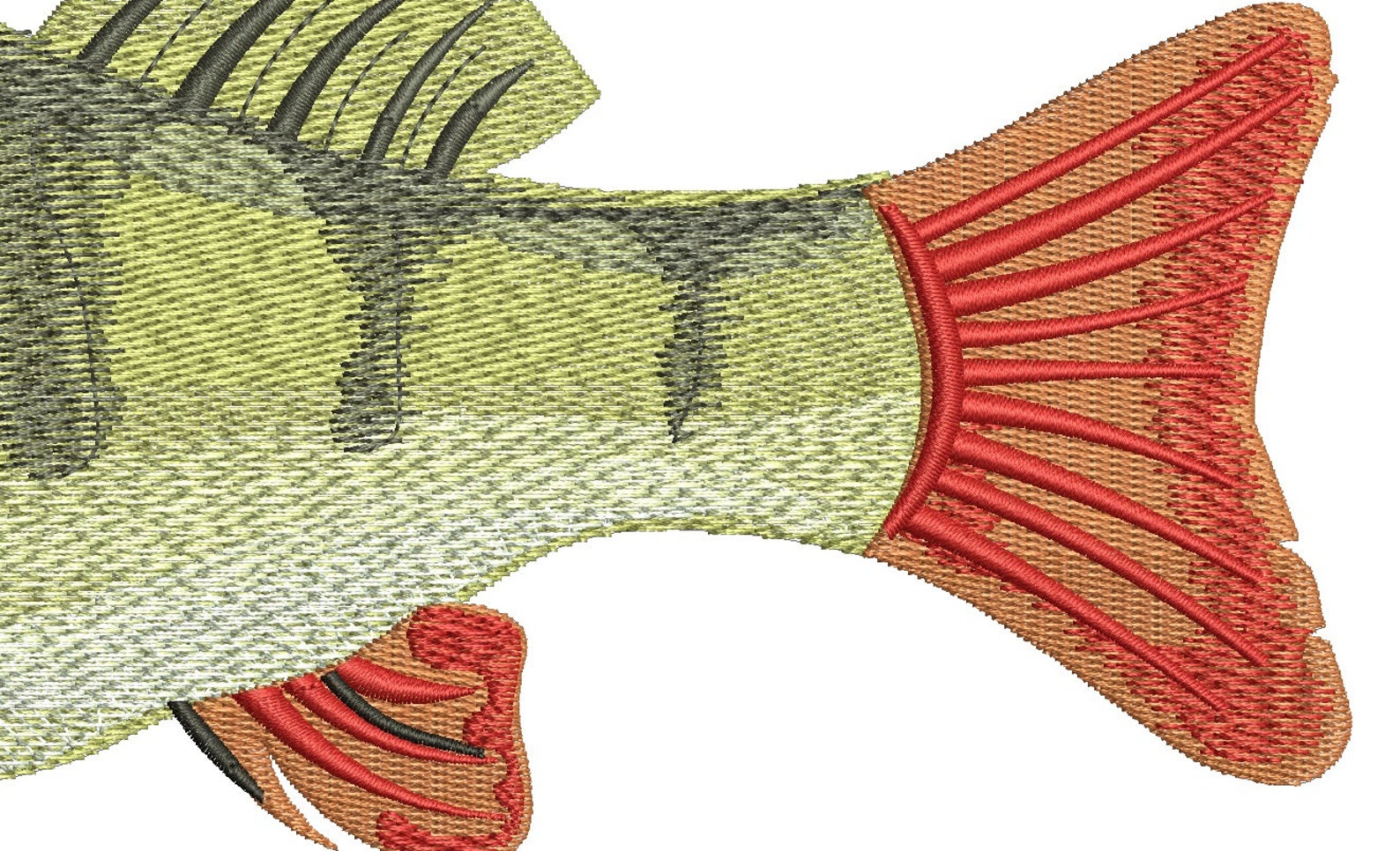 Bass Fish Perch Machine Embroidery Design Instant Download - Etsy Australia
