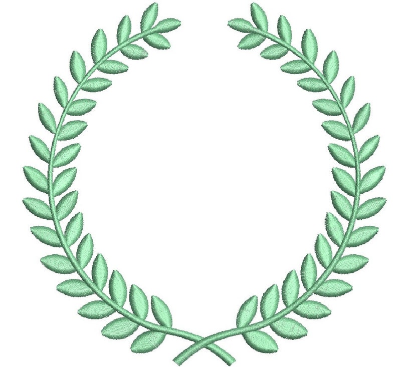 Laurel Wreath Embroidery Design 4 Sizes Instantly Download - Etsy