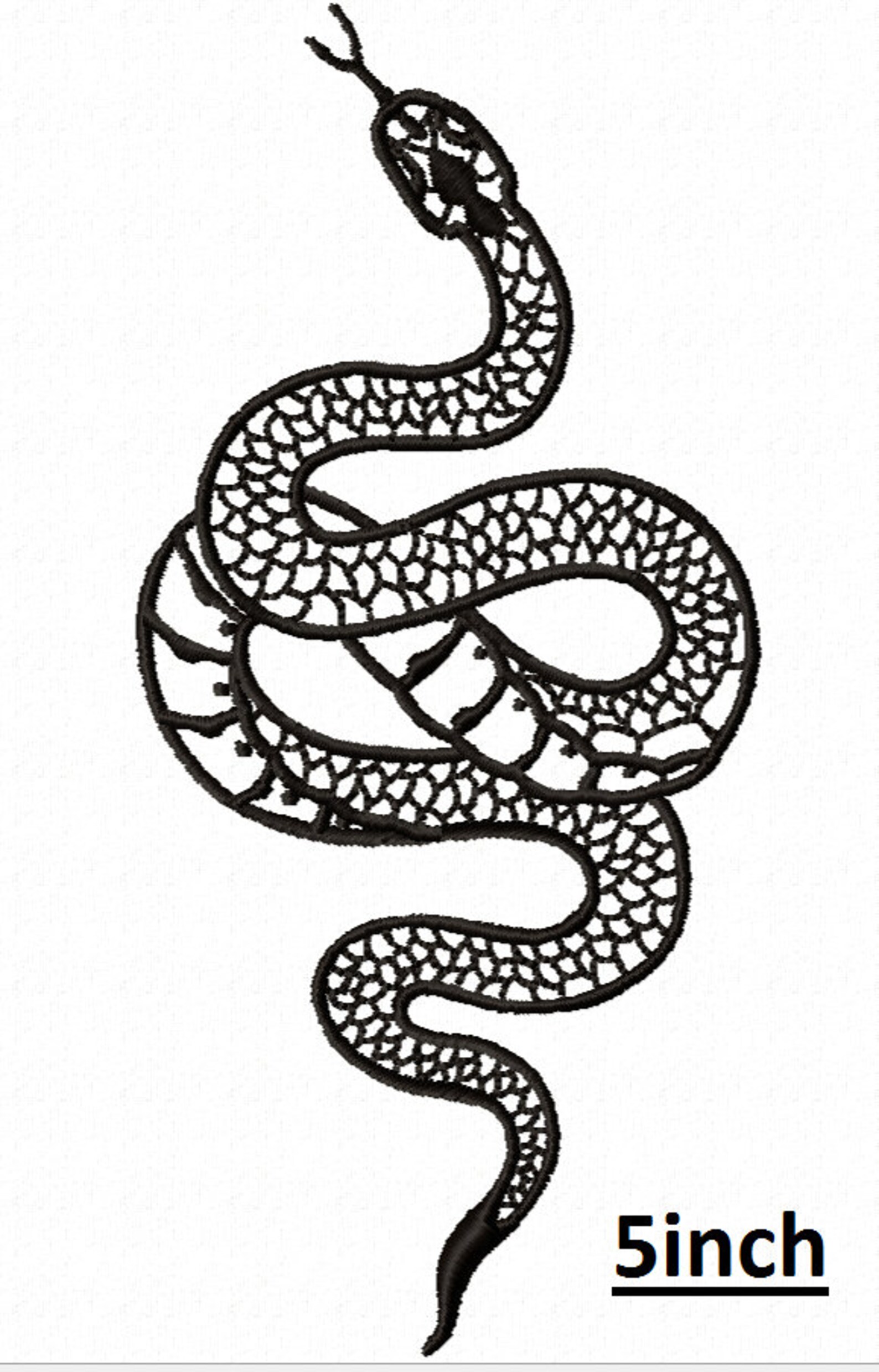 Snake Machine Embroidery Design Tested - Etsy
