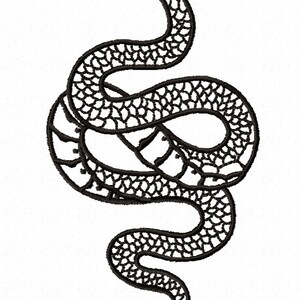 Snake Machine Embroidery Design Tested - Etsy