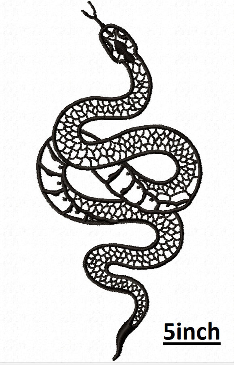 Snake Machine Embroidery Design Tested - Etsy