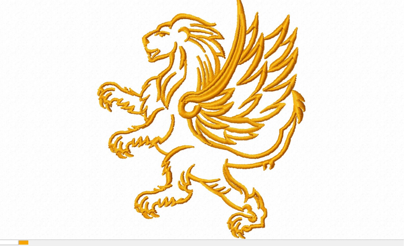 Golden Lion With Wings Machine Embroidery Design Tested | Etsy