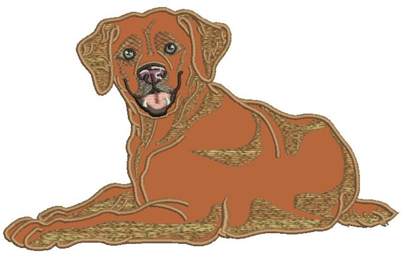 Labrador Applique Machine Embroidery Design | Etsy