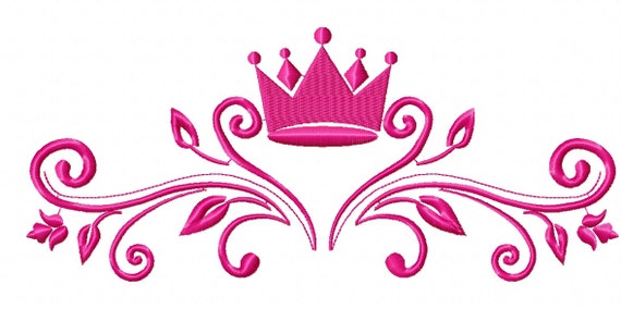 Pink Princess Crown Border