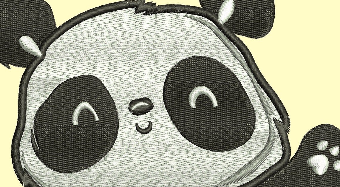 Panda Embroidery Machine Embroidery Design | Etsy