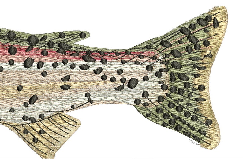 Cutthroat Trout Fisherman Embroidery Design - Etsy