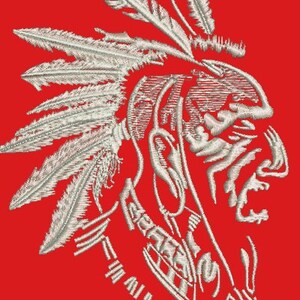 Indian With Feathers Machine Embroidery Design, Instant Download - Etsy