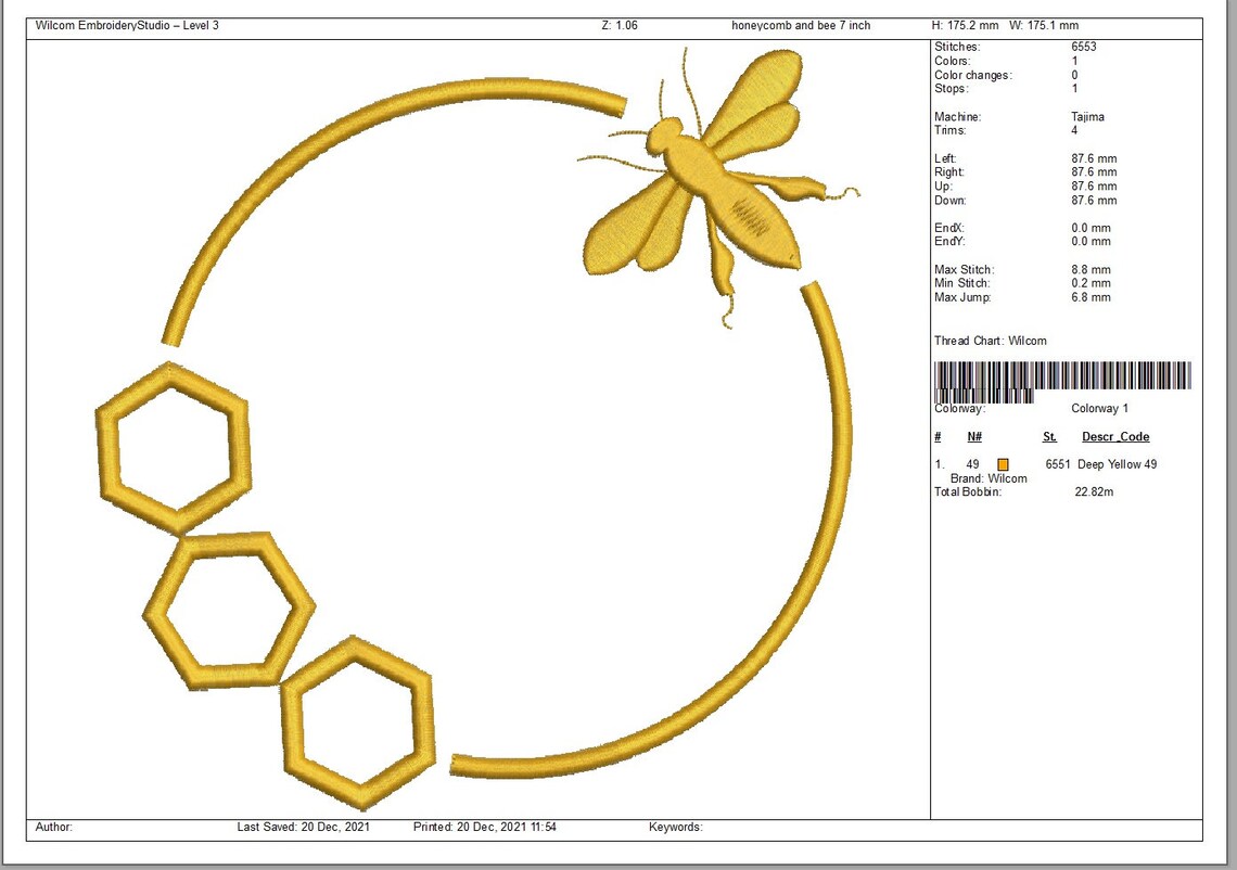 Honeycomb and Bee Open Round Place for Monogram or Name - Etsy