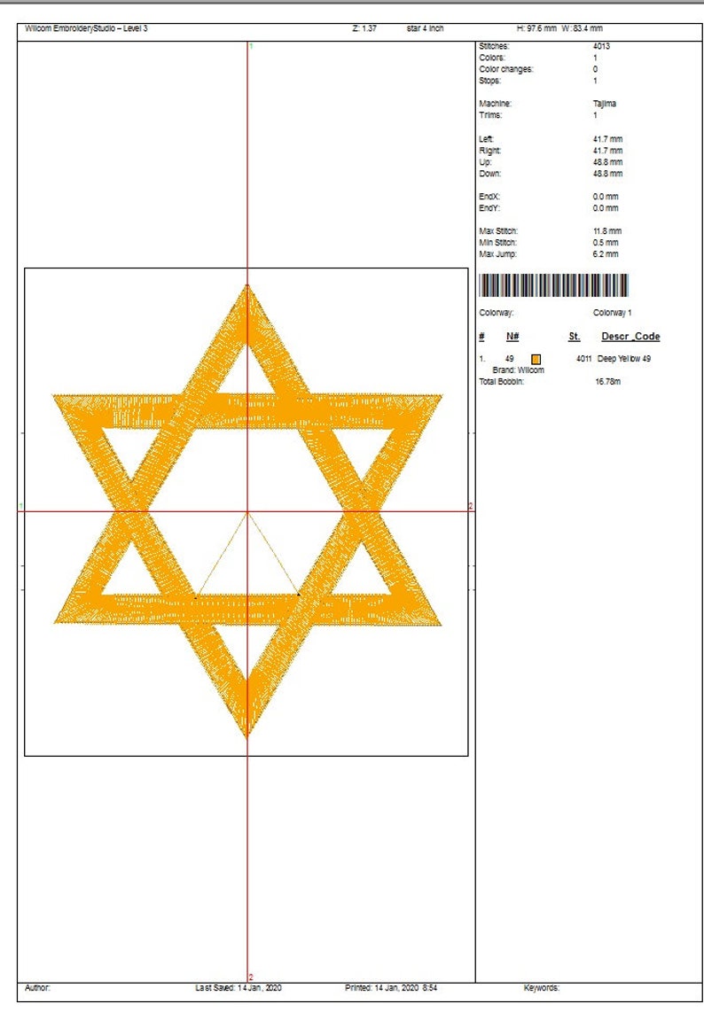 Star of David Machine Embroidery Design Instant Download - Etsy