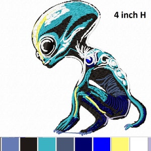 Alien Machine Embroidery Design Tested - Etsy