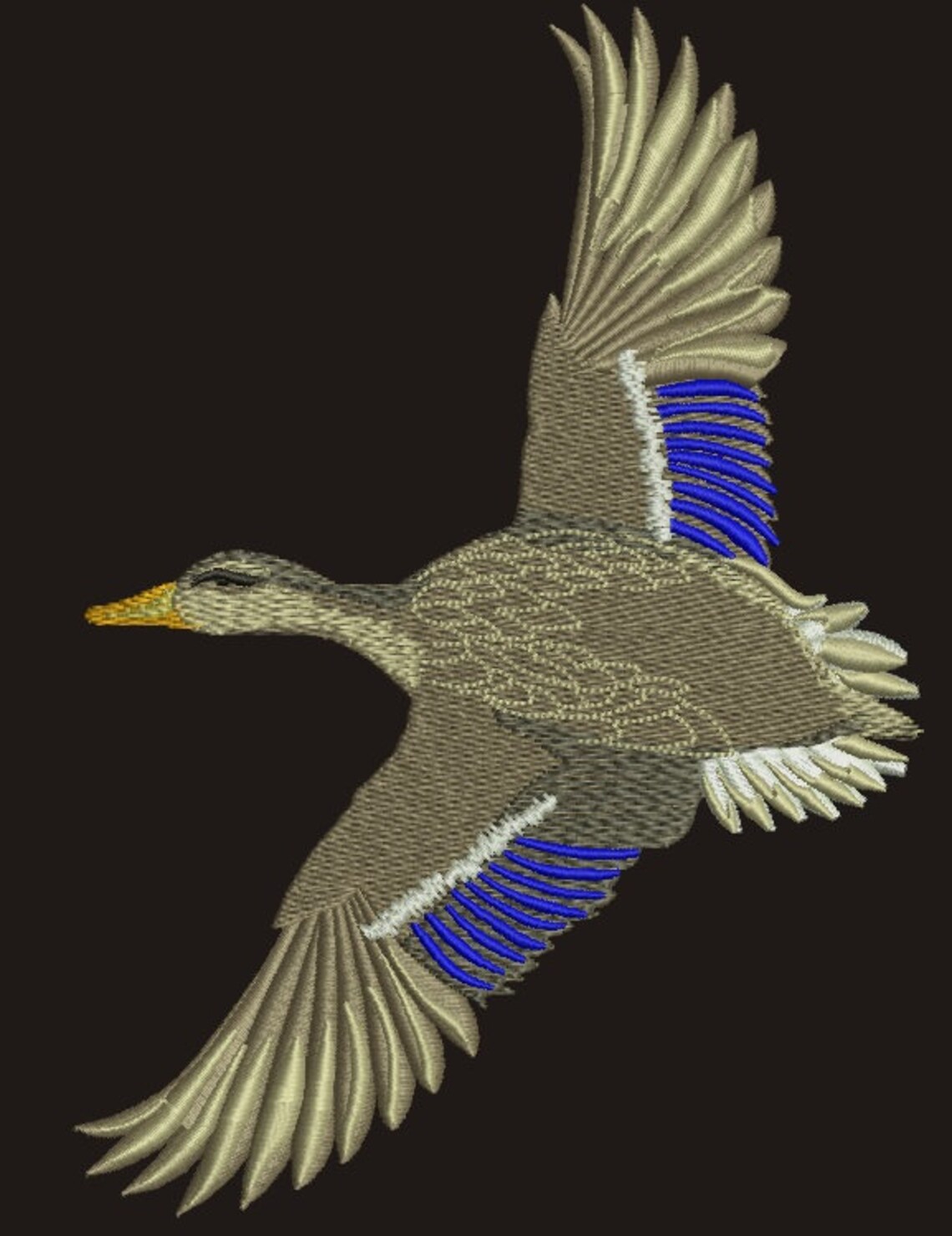 Mallard Duck Flight embroidery Machine Embroidery Design | Etsy
