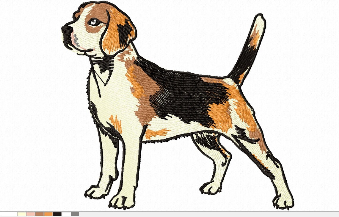 Beagle Dog Embroidery Design / INSTANT DOWNLOAD 4 Big Sizes | Etsy