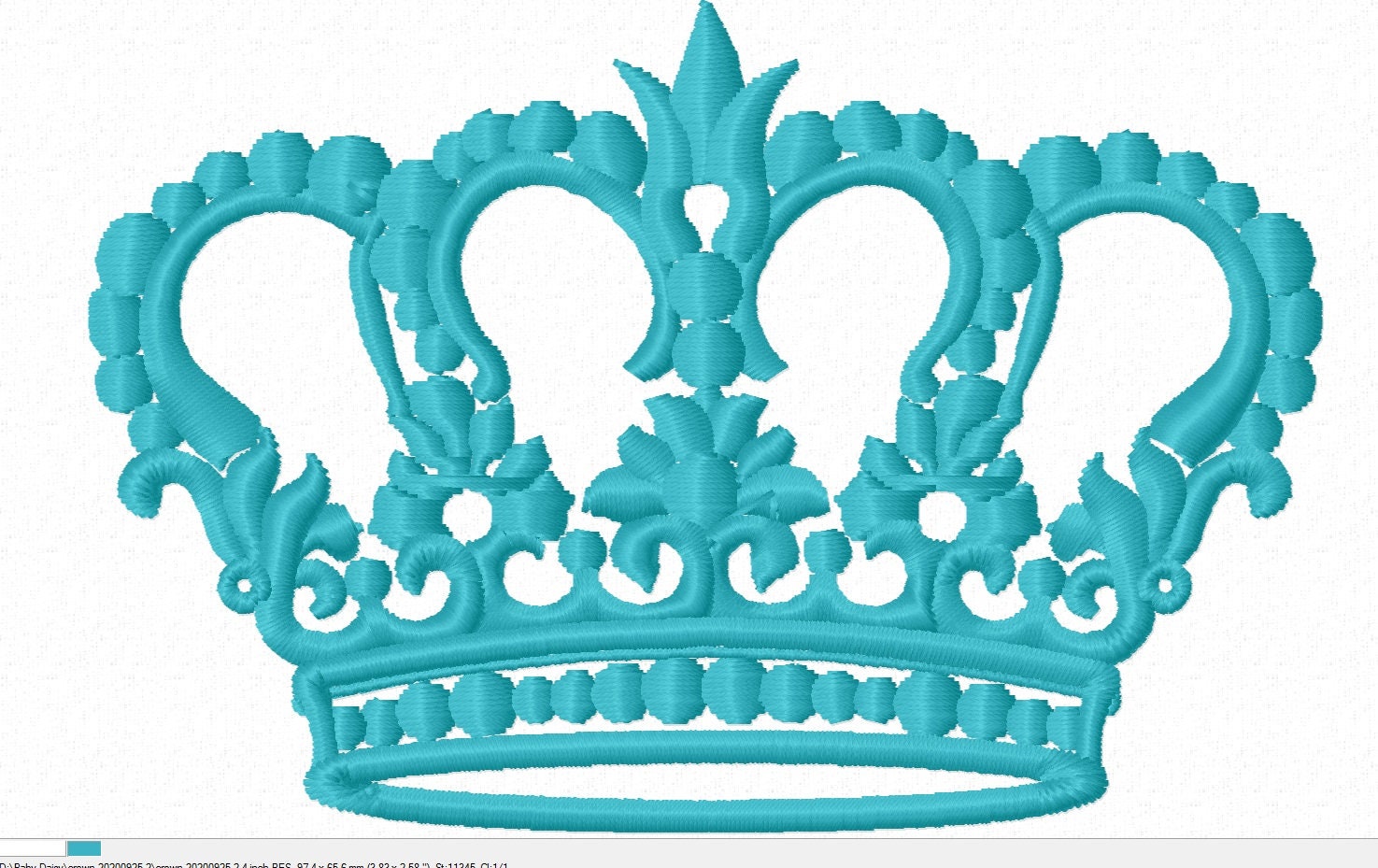 Crown Machine embroidery design | Etsy
