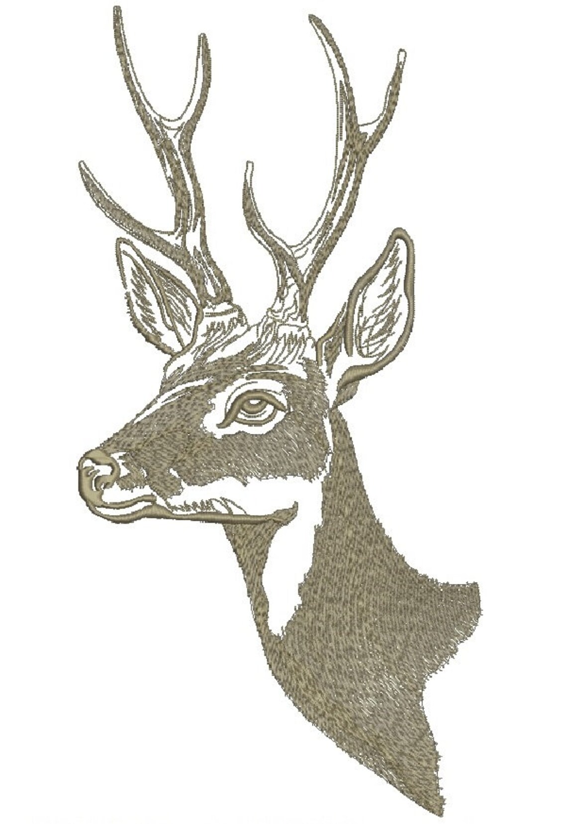 Deer Head Machine Embroidery Design Instant Download - Etsy
