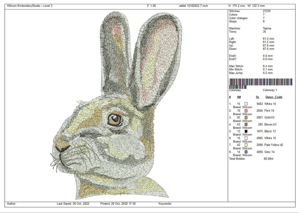 Rabbit Wild Hare Machine Embroidery Design Tested - Etsy