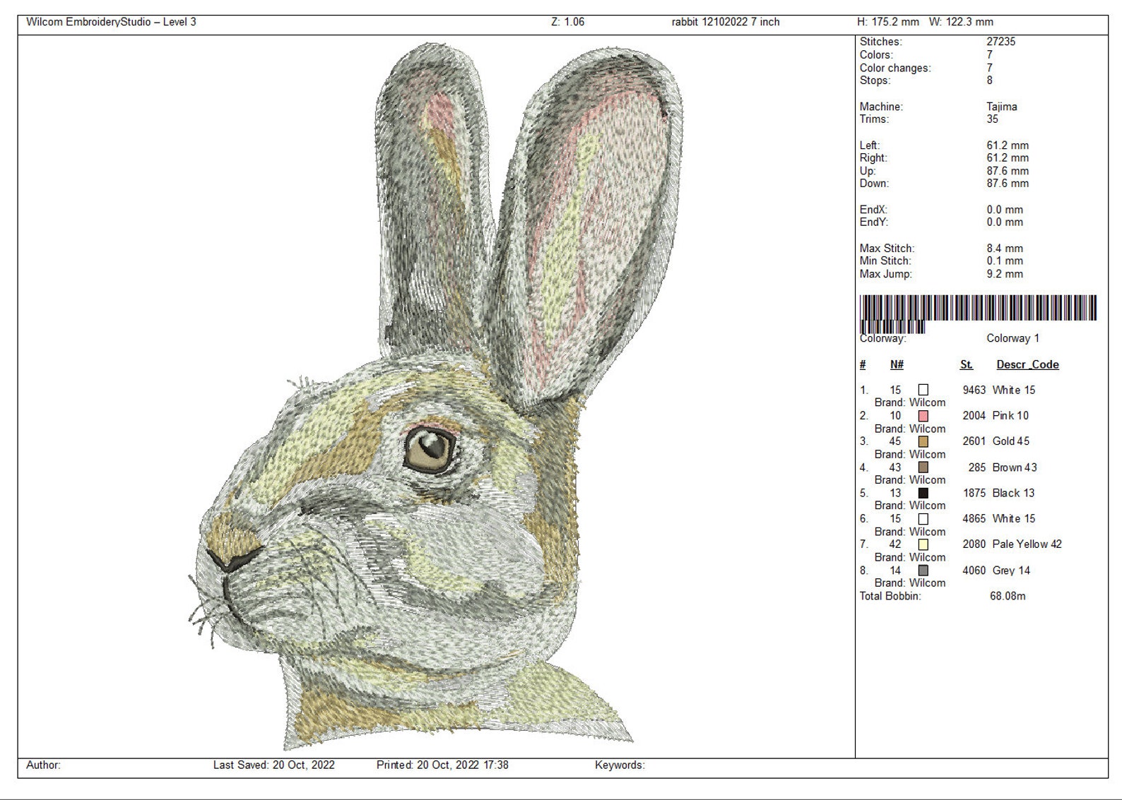 Rabbit Wild Hare Machine Embroidery Design Tested - Etsy