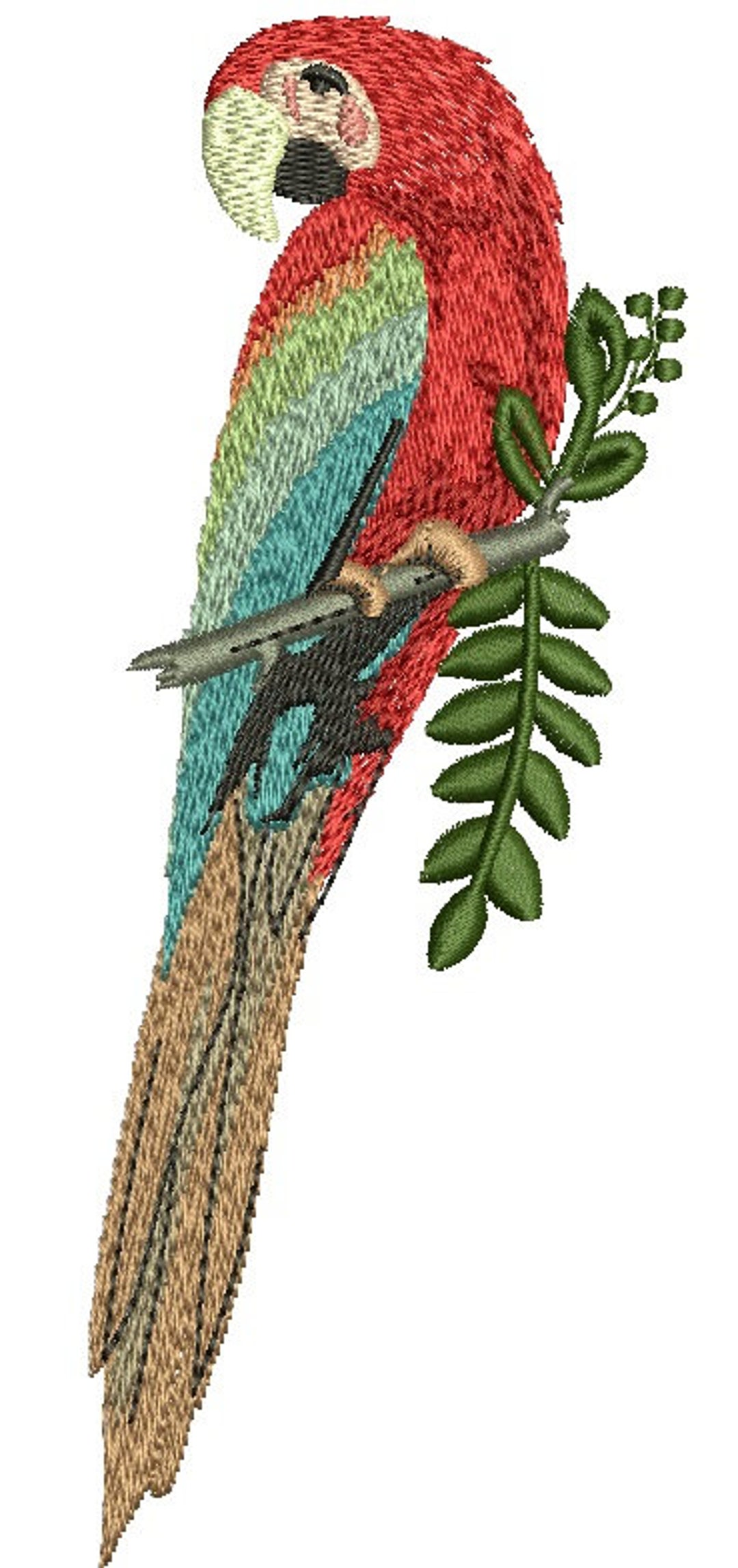 Ara Parrot Machine Embroidery Design Tested - Etsy