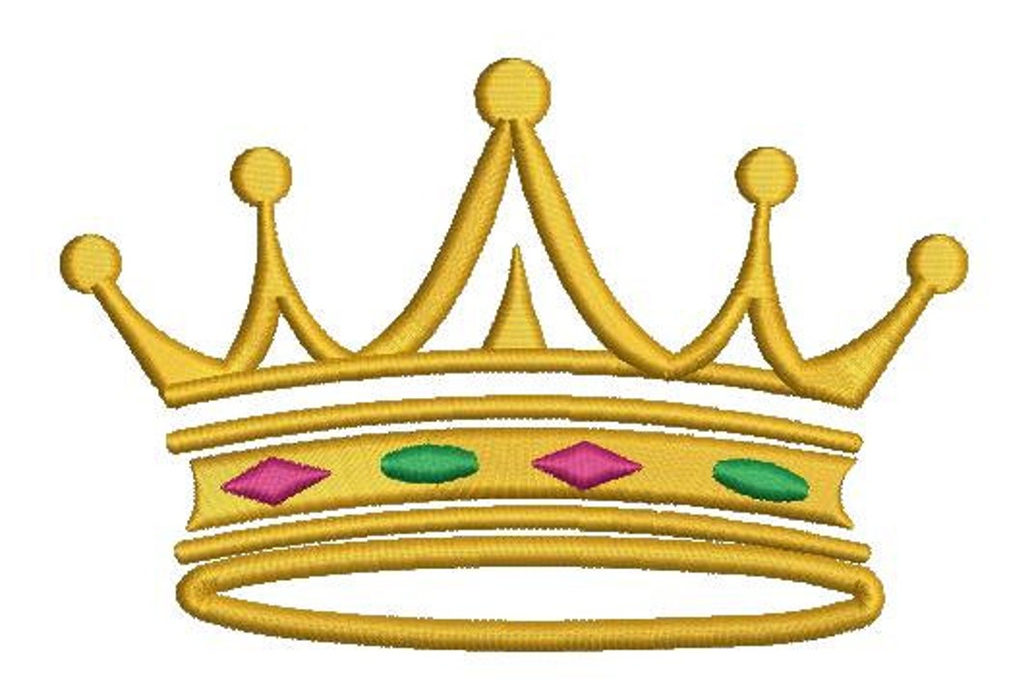 Crown Embroidery Design Three Sizes - Etsy
