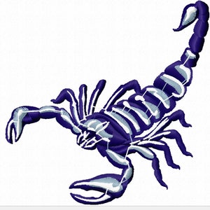 Scorpio Realistic Scorpion Machine Embroidery Design - Three Sizes ...