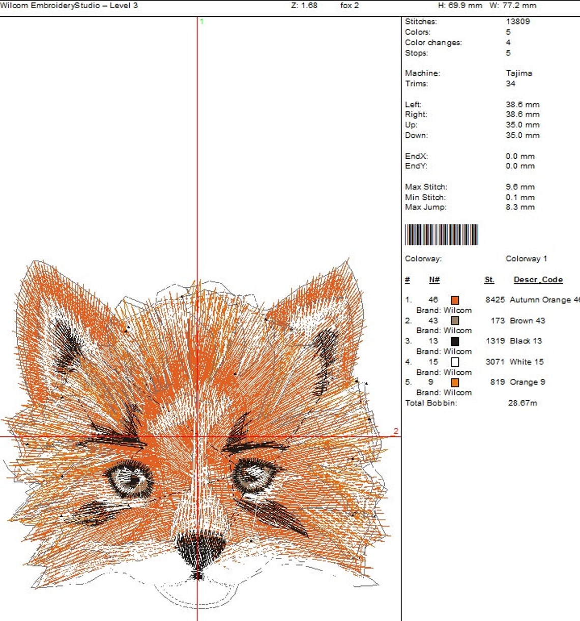 Fox Embroidery Design Machine Embroidery Design | Etsy