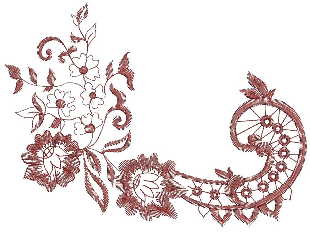 Festoon Embroidery , Border Embroidery Pattern Machine Embroidery ...