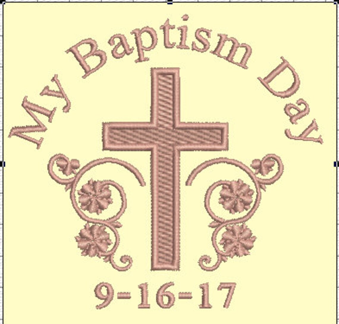 Baptismal Cross Machine Embroidery Design Reserved for Becky - Etsy