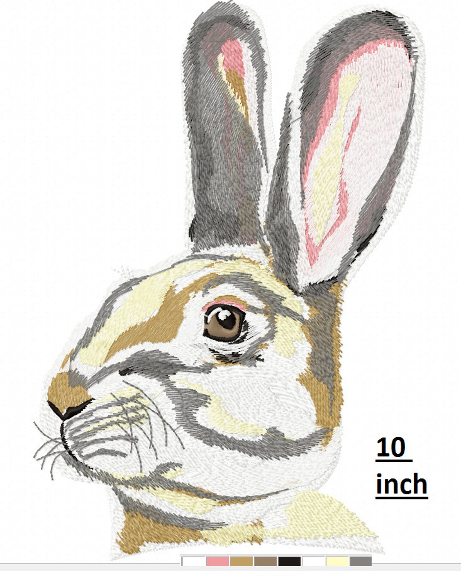 Rabbit Wild Hare Machine Embroidery Design Tested - Etsy