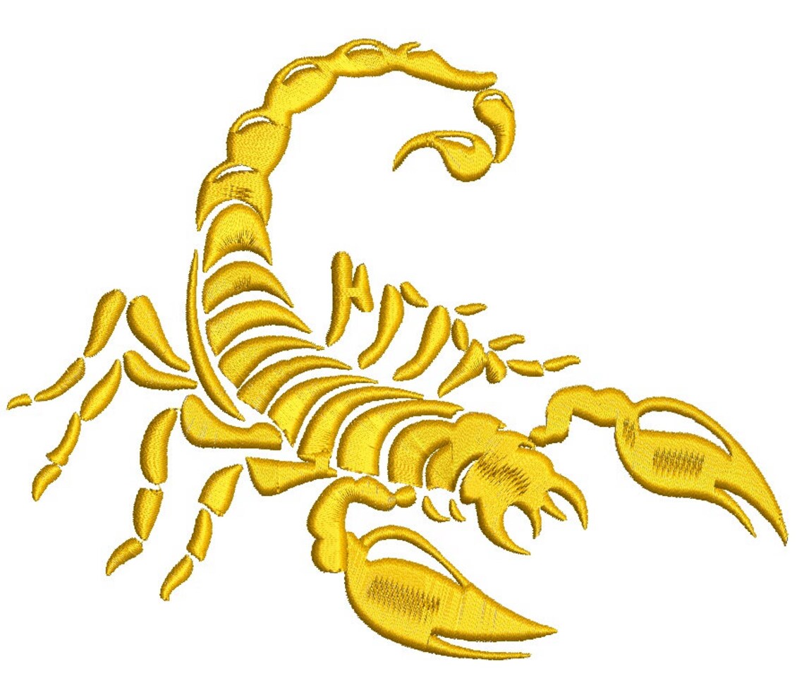 Scorpio Machine Embroidery Design Three Sizes Included - Etsy