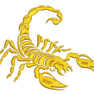 Scorpio Machine Embroidery Design - Three Sizes Included, Tested/ - Etsy