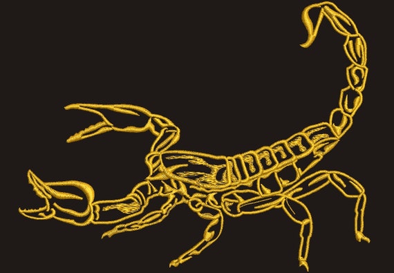 Scorpion Machine Embroidery Design Tested - Etsy