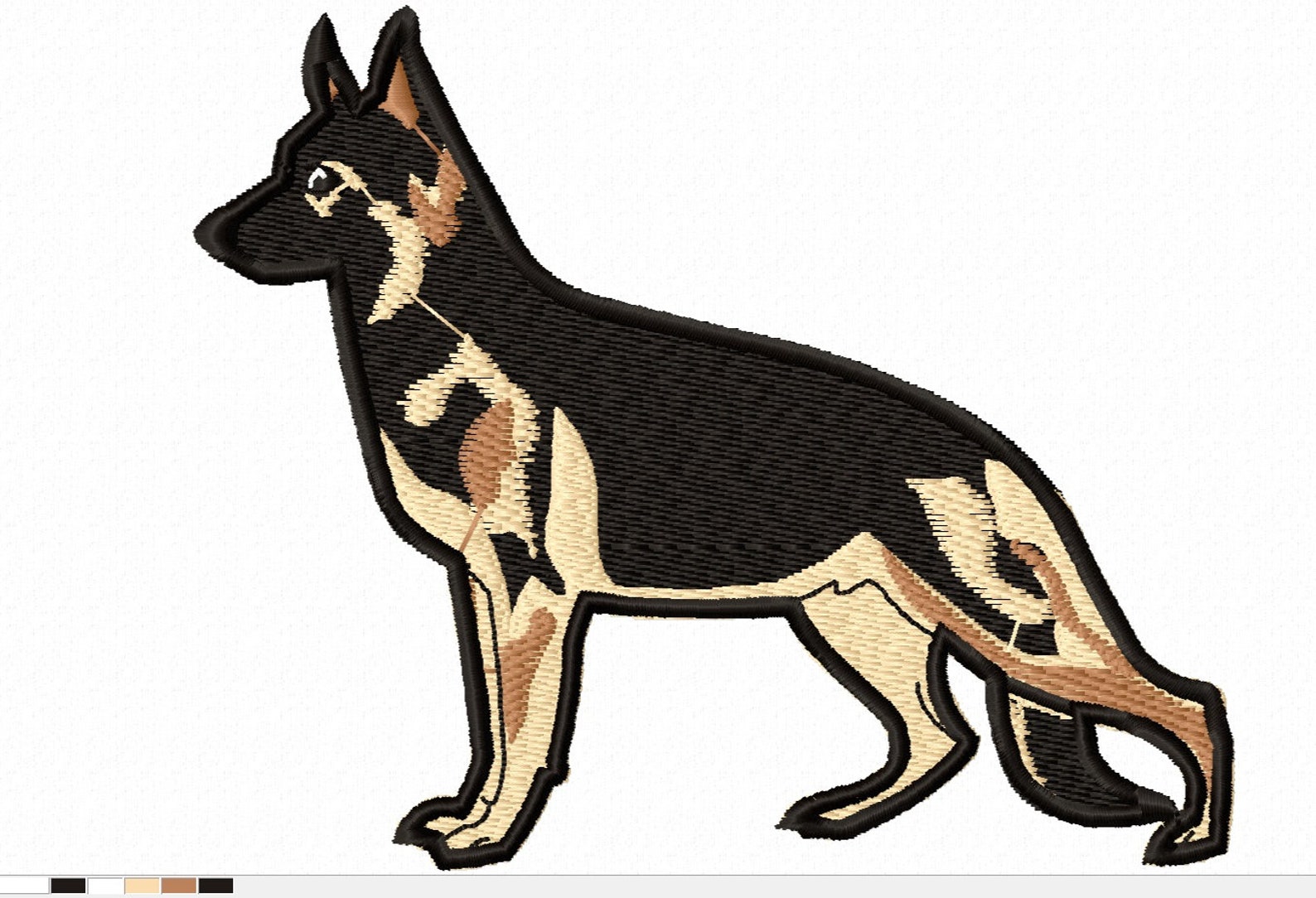 German Shepherd Machine Embroidery Design Instant Download | Etsy