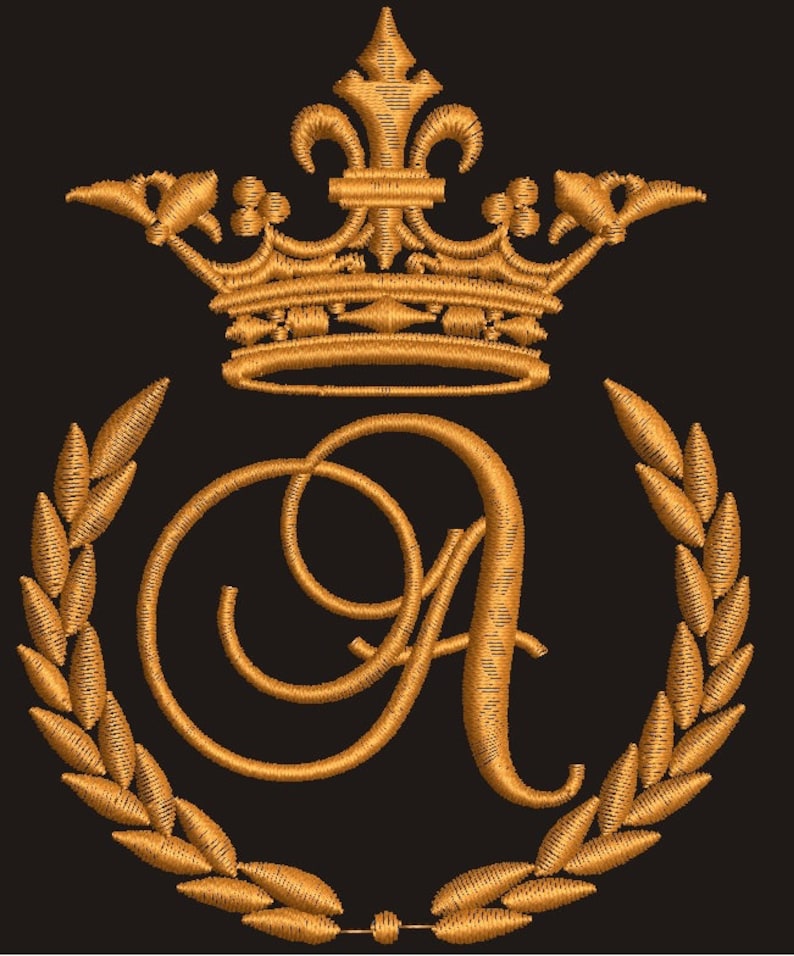 Corona corona de laurel y la letra del monograma - Etsy España