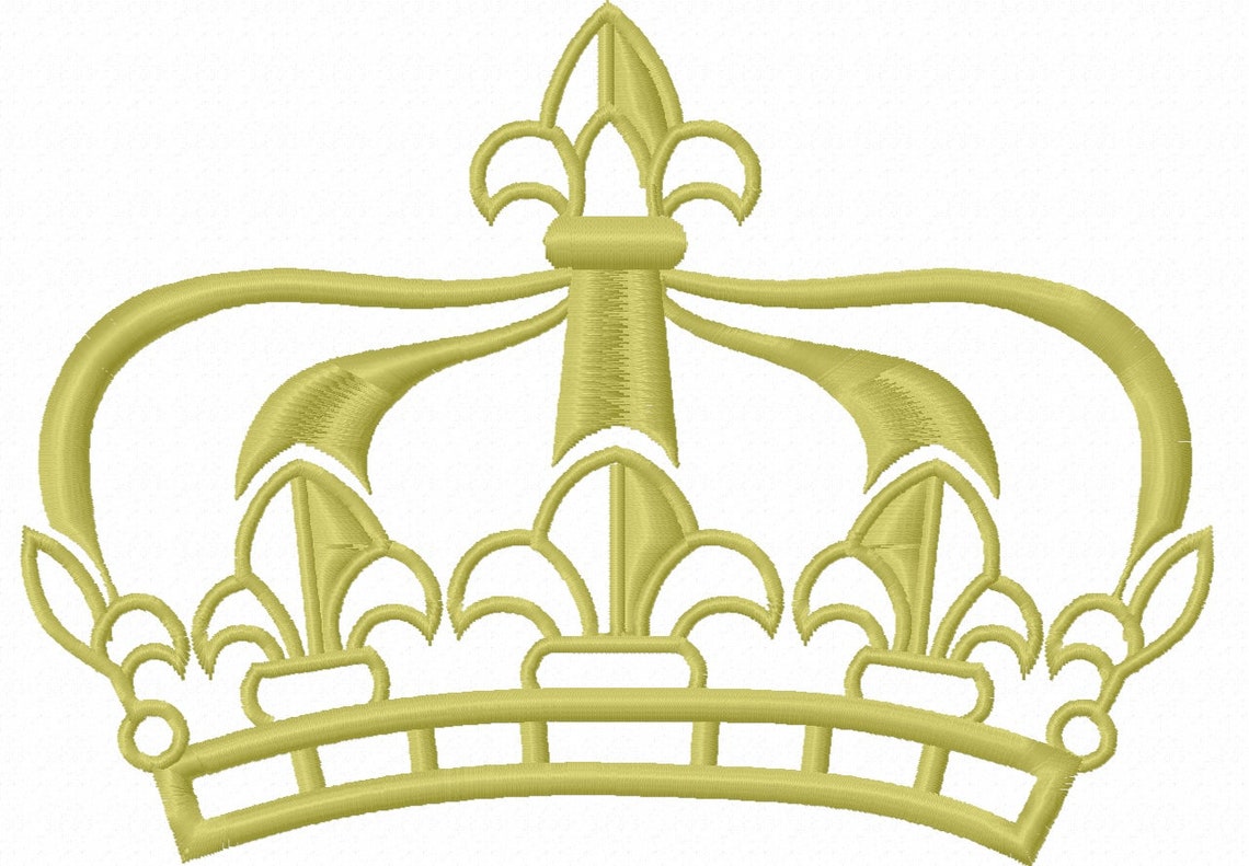 Royal Crown Machine Embroidery Design - Etsy