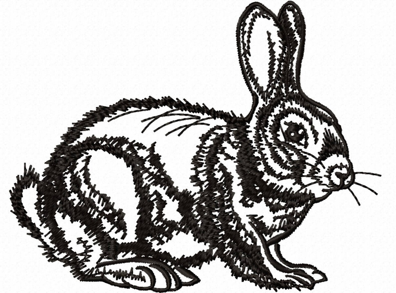 Rabbit Machine Embroidery Design Tested - Etsy