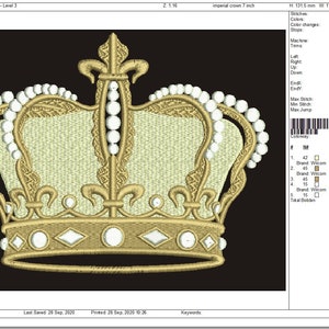 Crown Machine Embroidery Design - Instantly Download - Etsy