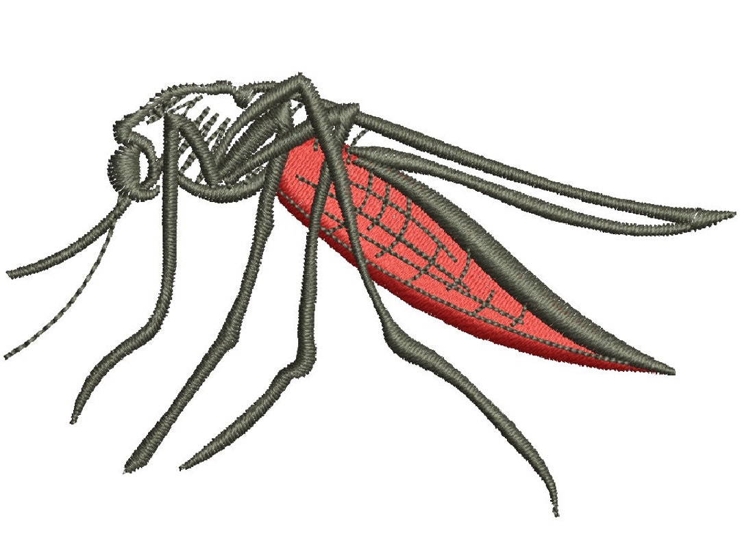 Realistic Mosquito Machine Embroidery Design Tested - Etsy