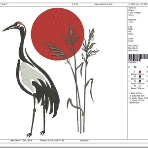 Crane 2 Big Sizes Embroidery Design - Etsy