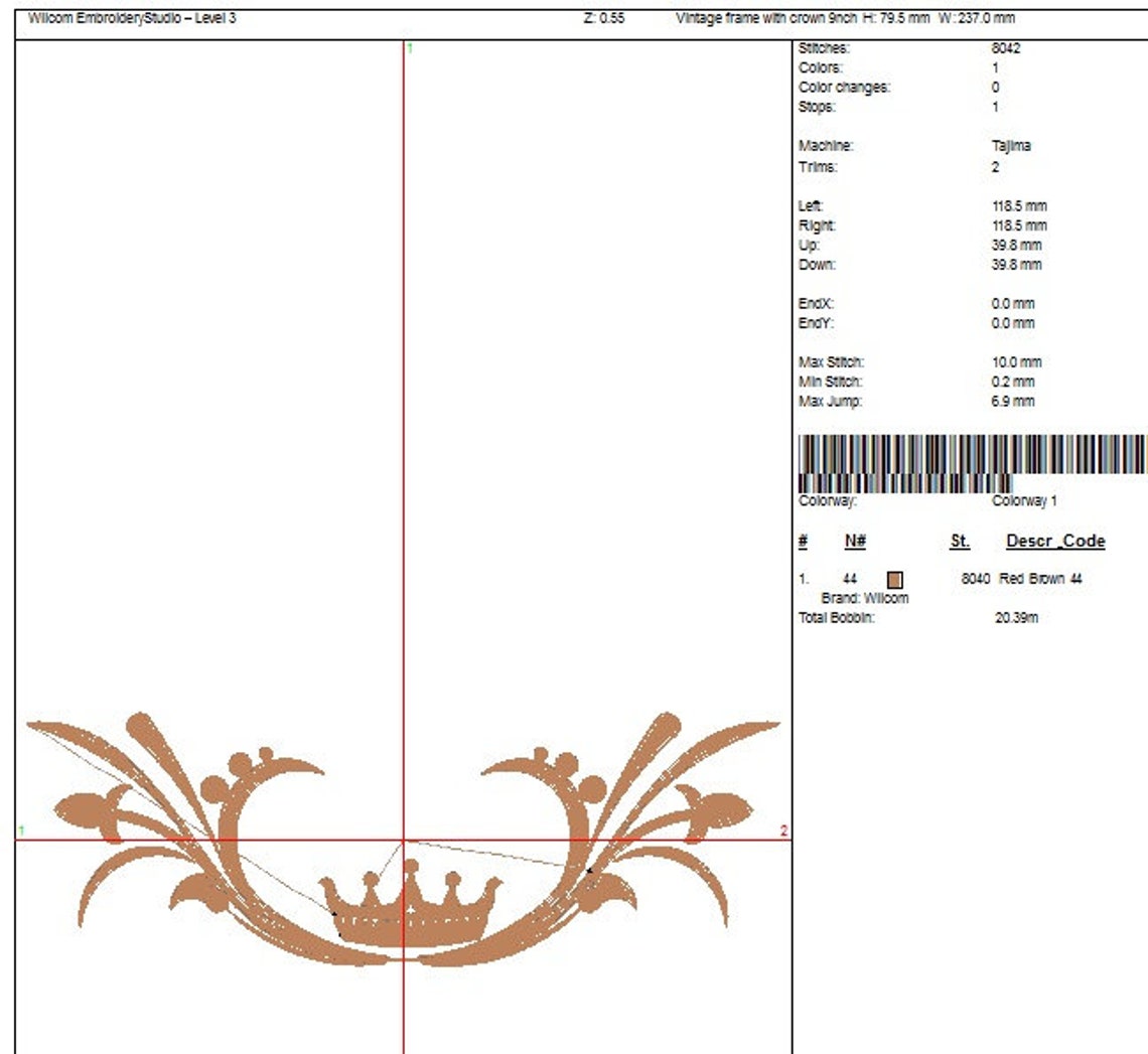 Crown and an Openwork Pattern Machine Embroidery Design - Etsy
