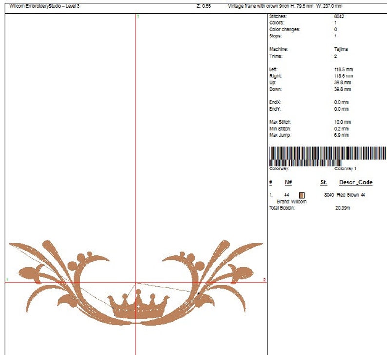 Crown and an Openwork Pattern Machine Embroidery Design - Etsy