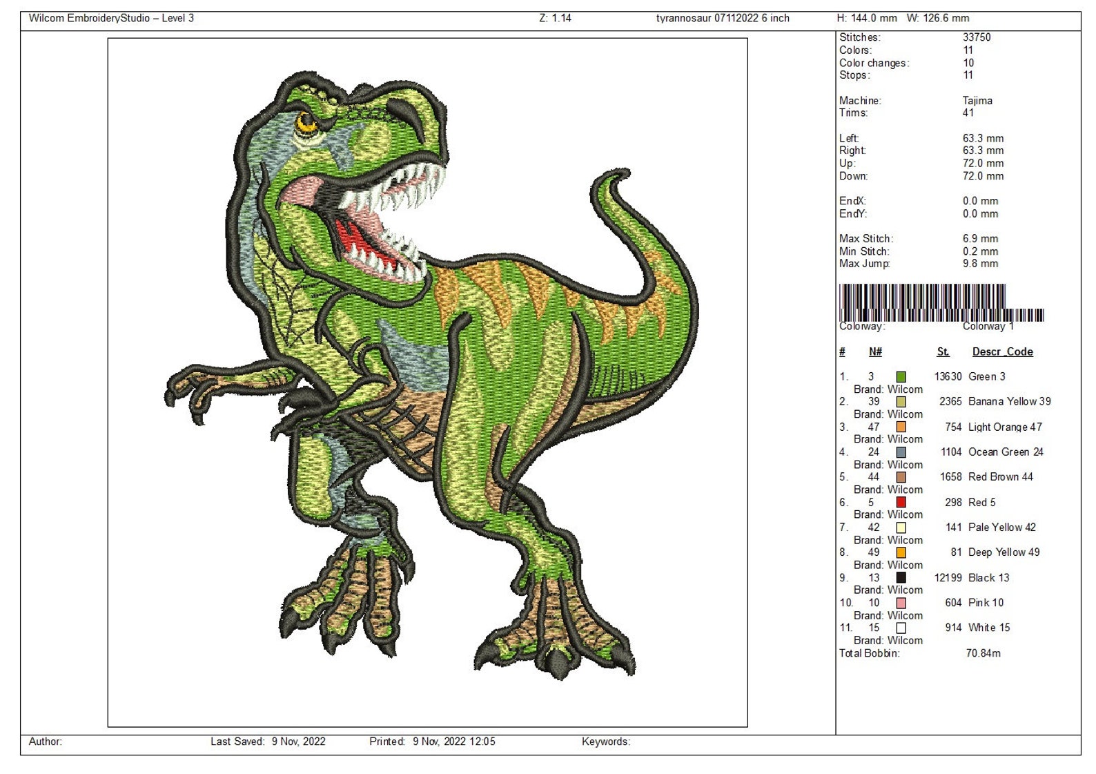 T Rex Dinosaur Tyrannosaurus Machine Embroidery Designs - Etsy