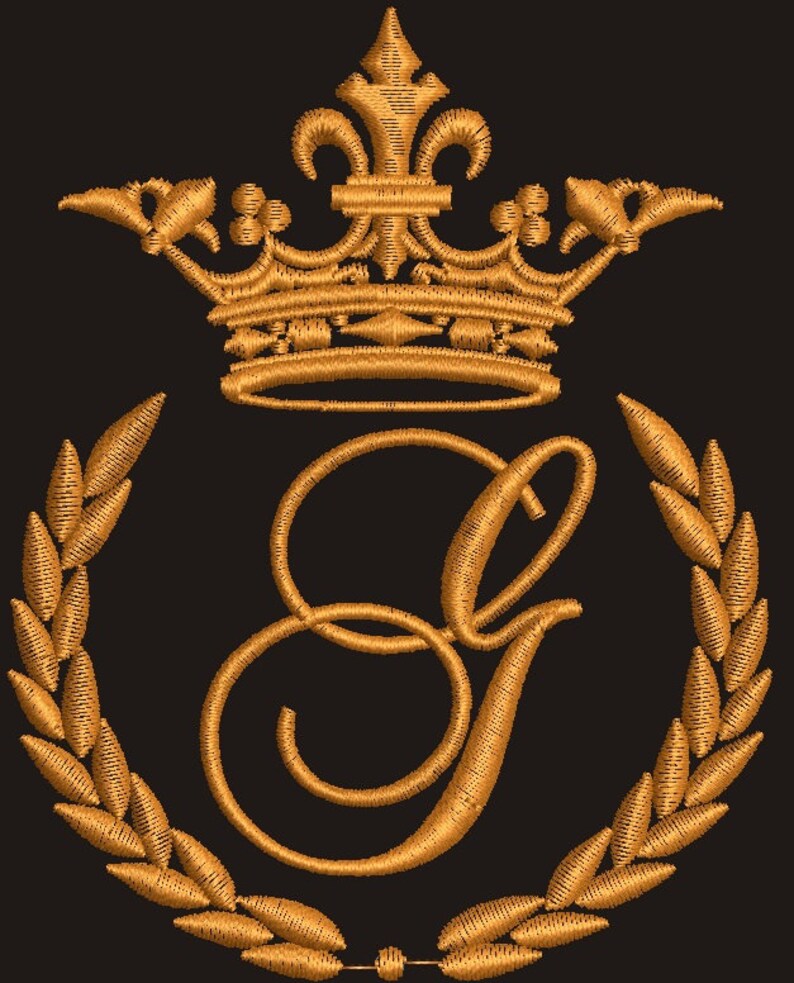 Crown Laurel Wreath and the Monogram Letter g - Etsy Australia