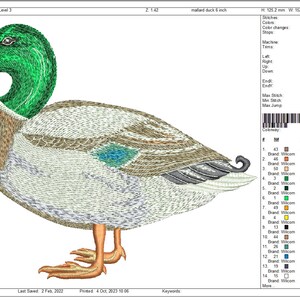 Mallard Duck Embroidery Machine Embroidery Design - Instantly Download ...