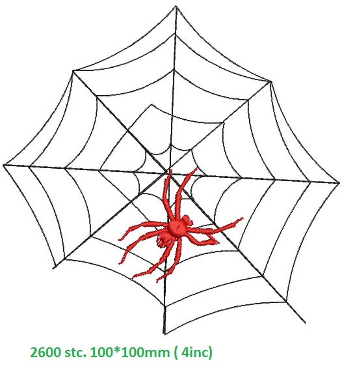 Spider on a Spider Web - Machine Embroidery Design - Two Sizes - Etsy