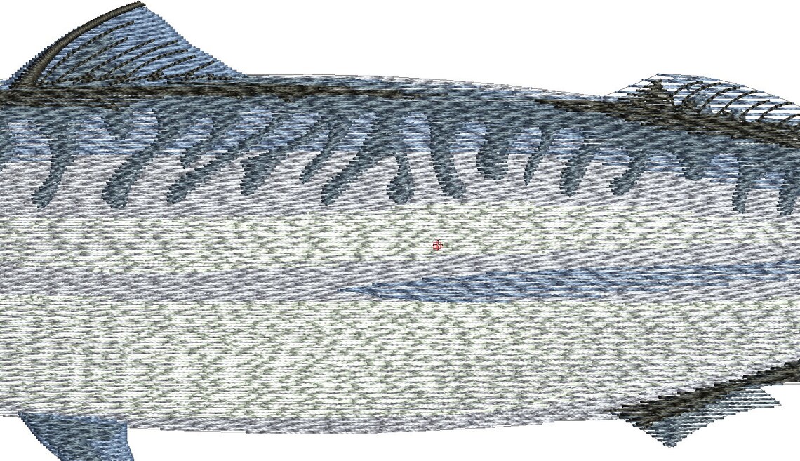 Mackerel Fish Machine Embroidery Design Instant Download | Etsy