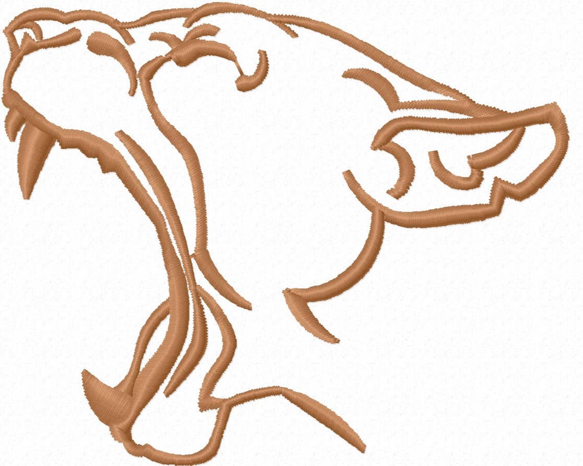 Puma Machine Embroidery Design - Etsy