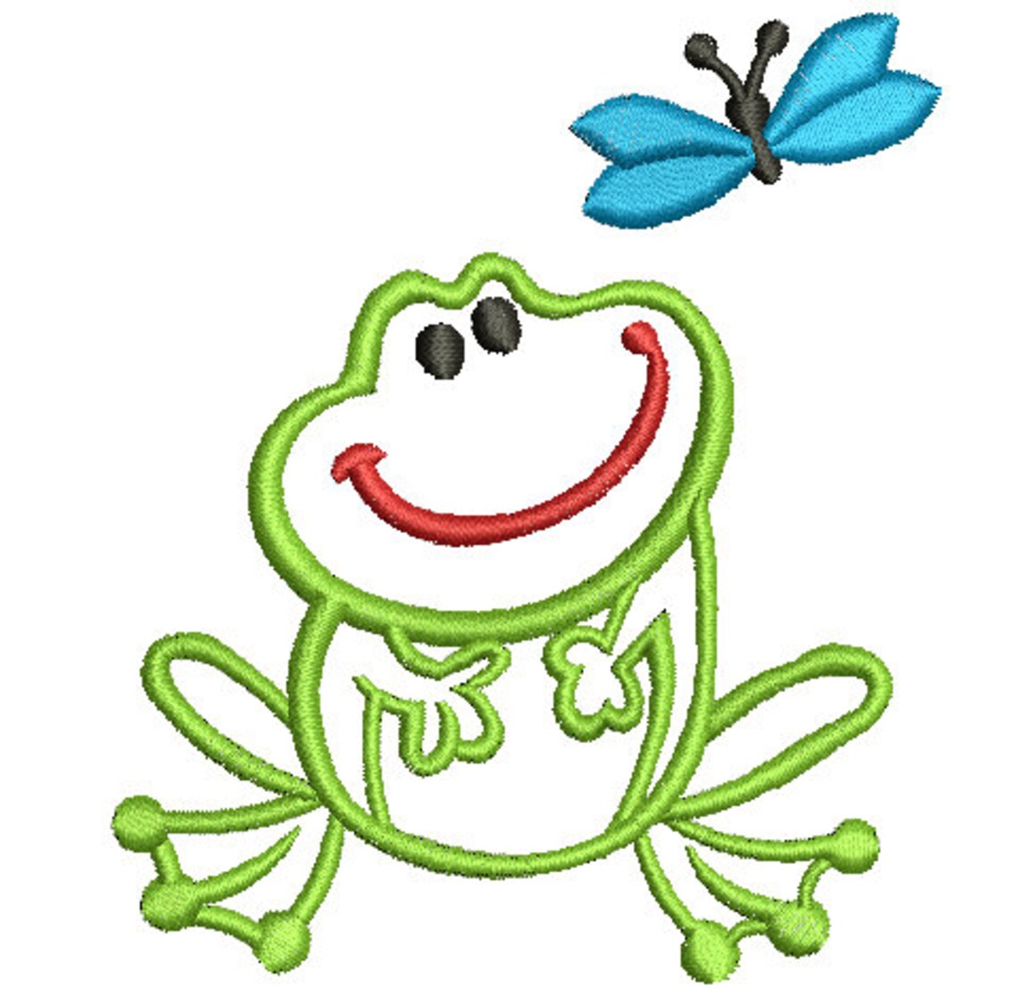 Cute Frog Machine Embroidery Machine Embroidery Design - Etsy