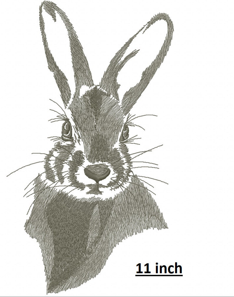 Rabbit Wild Hare Machine Embroidery Design Tested - Etsy